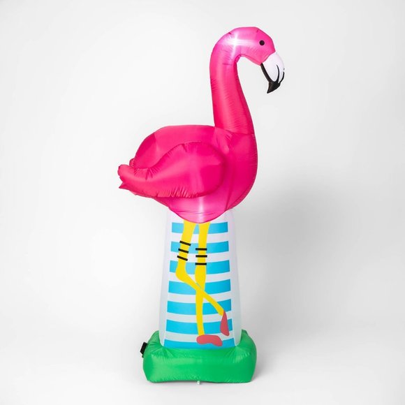Sun Squad | Party Supplies | New 6ft Airblown Flamingo Led Inflatable ...